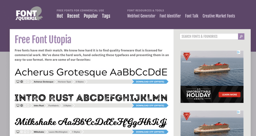 Top 10 font websites - Jamie Steedman